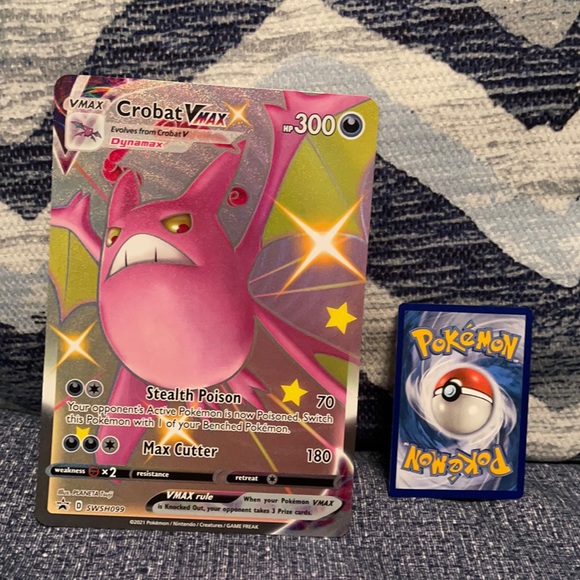Pokemon | Wall Decor | Shiny Crobat Vmax Jumbo Pokemon Card | Poshmark
